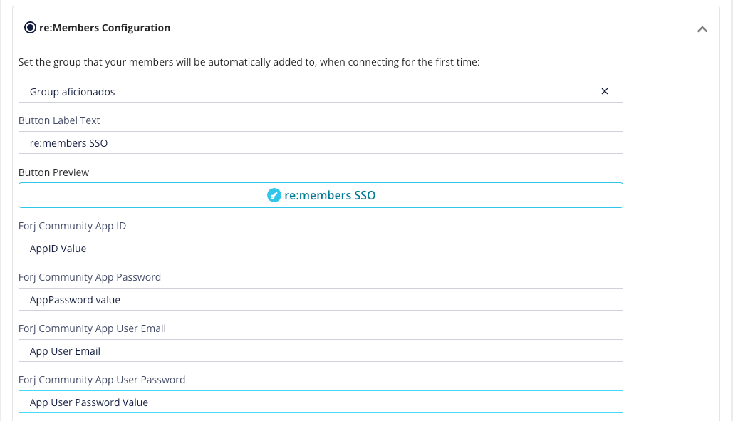 Setup SSO using re:Members – Journey by Forj