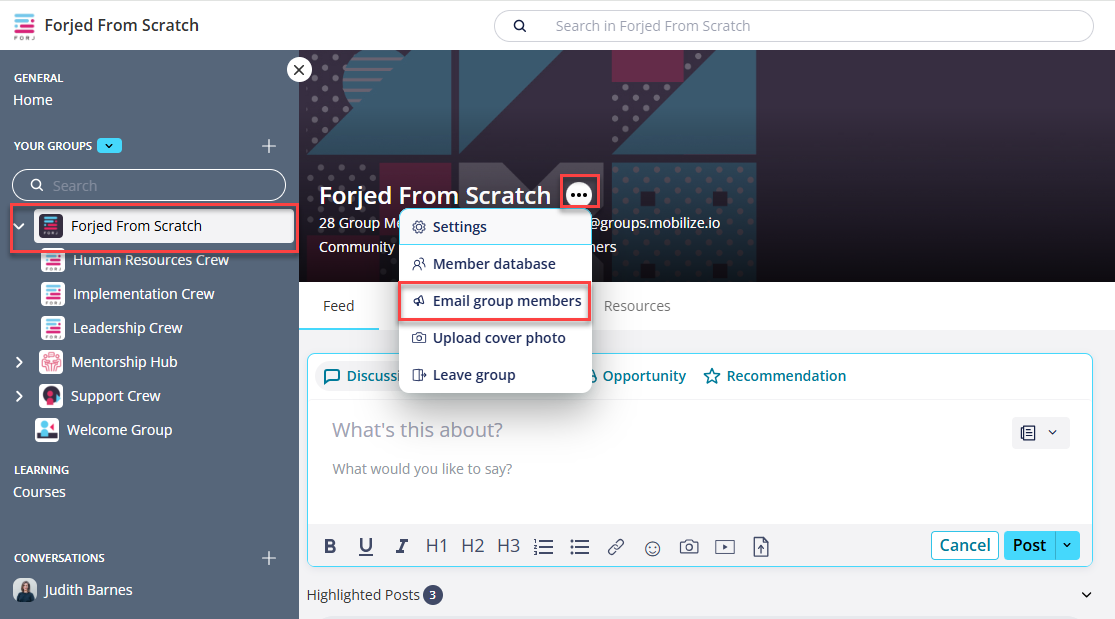 Group Settings and Navigation Menu Update – Journey by Forj