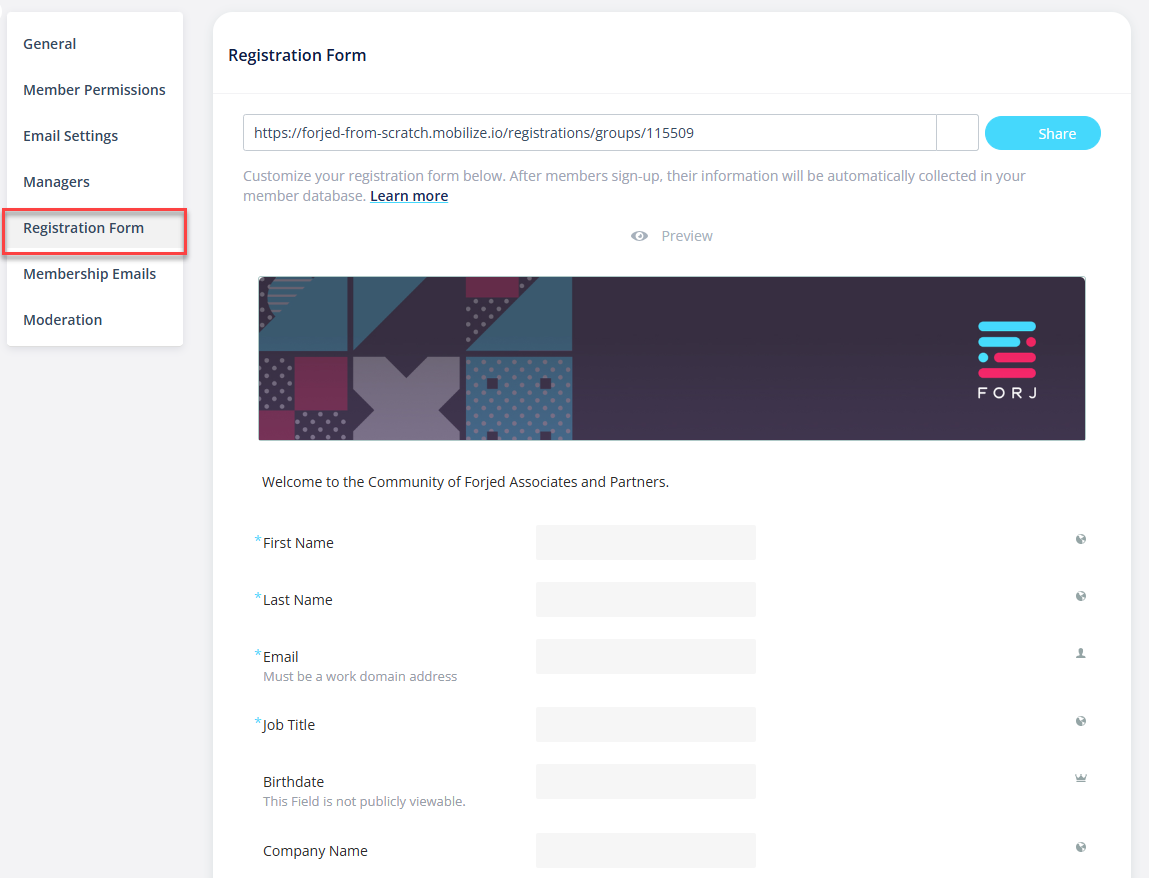 Setup your Community Space – Journey by Forj