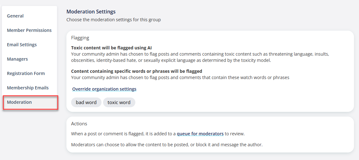 Setup Moderation Feature – Journey by Forj