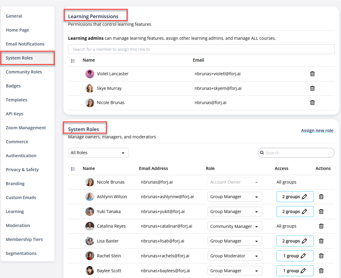 View Community Admins and Managers – Journey by Forj